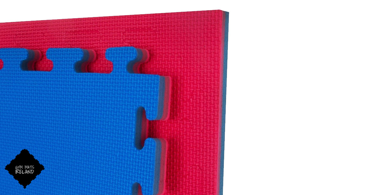 20mm Basic Standard Jigsaw Mats - Red/Blue | Gym Mats IRELAND