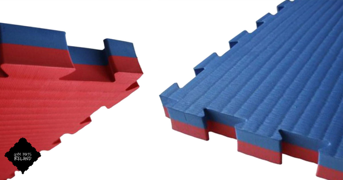 25mm Tatami Jigsaw Mats - Red/Blue | Gym Mats IRELAND