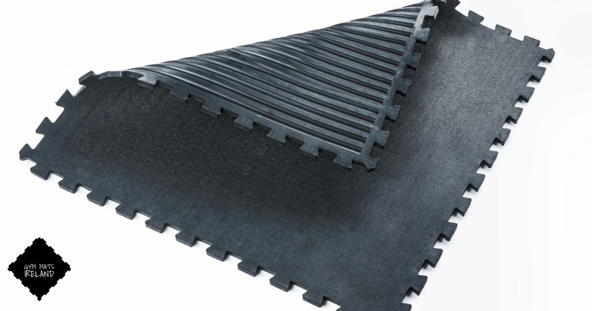 Interlocking Free Weight Mats 1m x 1m x 15mm | Gym Mats IRE